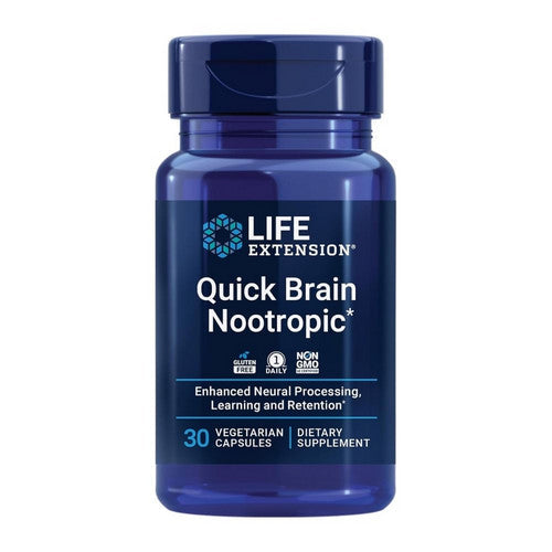 Buy Quick Brain Nootropic 30 Veg Caps By Life Extension | Herbspro.com