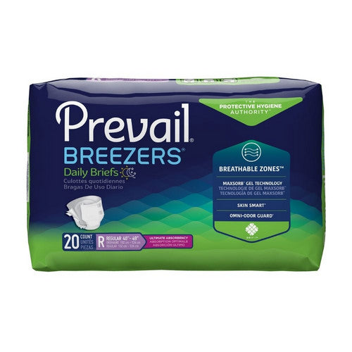 Buy Prevail Breezers Ultimate Incontinence Brief Regular Count of 20 By ...