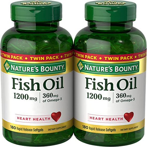 Buy Fish Oil Twin Packs 180 + 180ct By Nature's Bounty | Herbspro.com