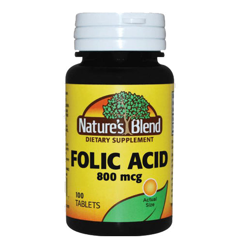 Buy Folic Acid 100 Tabs By Nature's Blend | Herbspro.com – HerbsPro