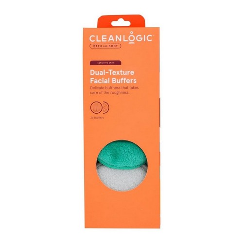 Cleanlogic, Dual Texture Facial Buffers, 3 Count