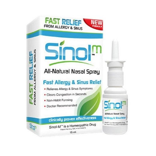 Buy Sinol-M Allergy/Sinus Relief Nasal Spray Allergy 15 Ml By Sinol ...
