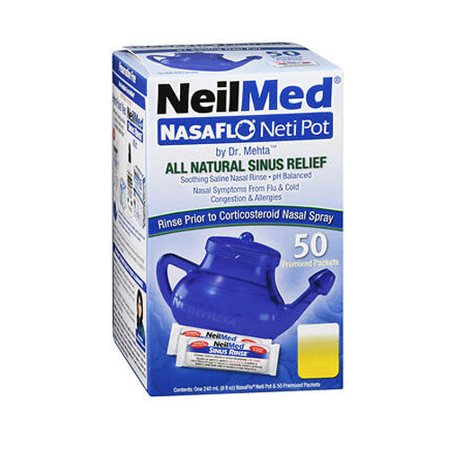 Buy Neilmed Nasaflo Unbreakable Neti Pot With Premixed Packets 1 each ...