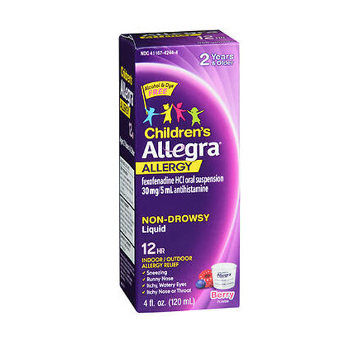 Buy Allegra Childrens Allergy Oral Suspension Berry Flavor 4 oz By ...